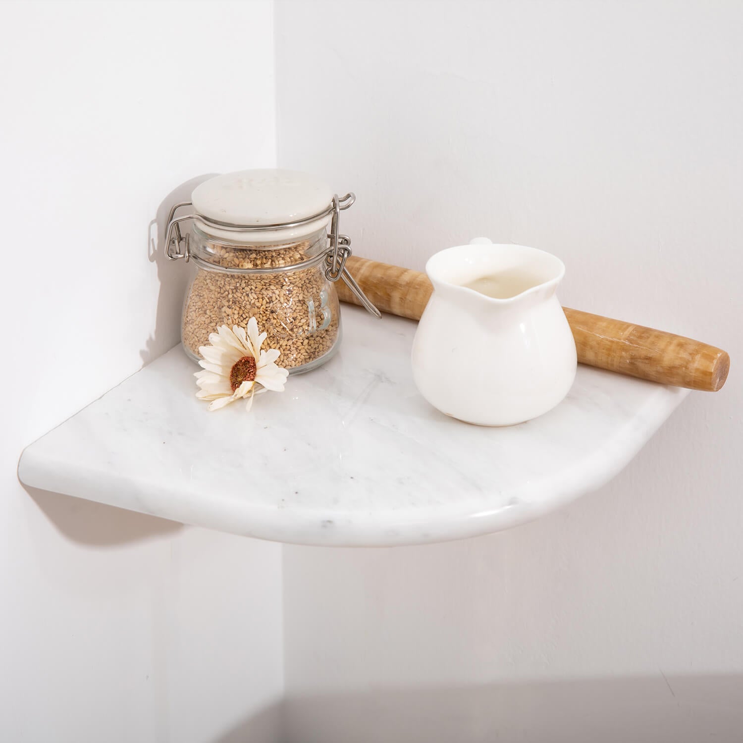 Marble Corner Shelf - Elevate Your Living Space! – LovDeco