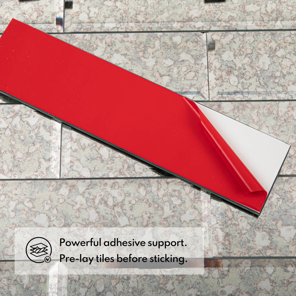 Peel and Stick Antique Beveled Mirror Tile Subway Mirror Backsplash 3x ...